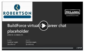 Virtual Career Chats - BuildForce
