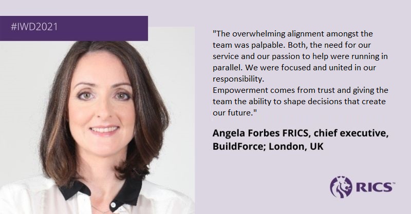 RICS have featured Angela Forbes in their #IWD2021 campaign # ...