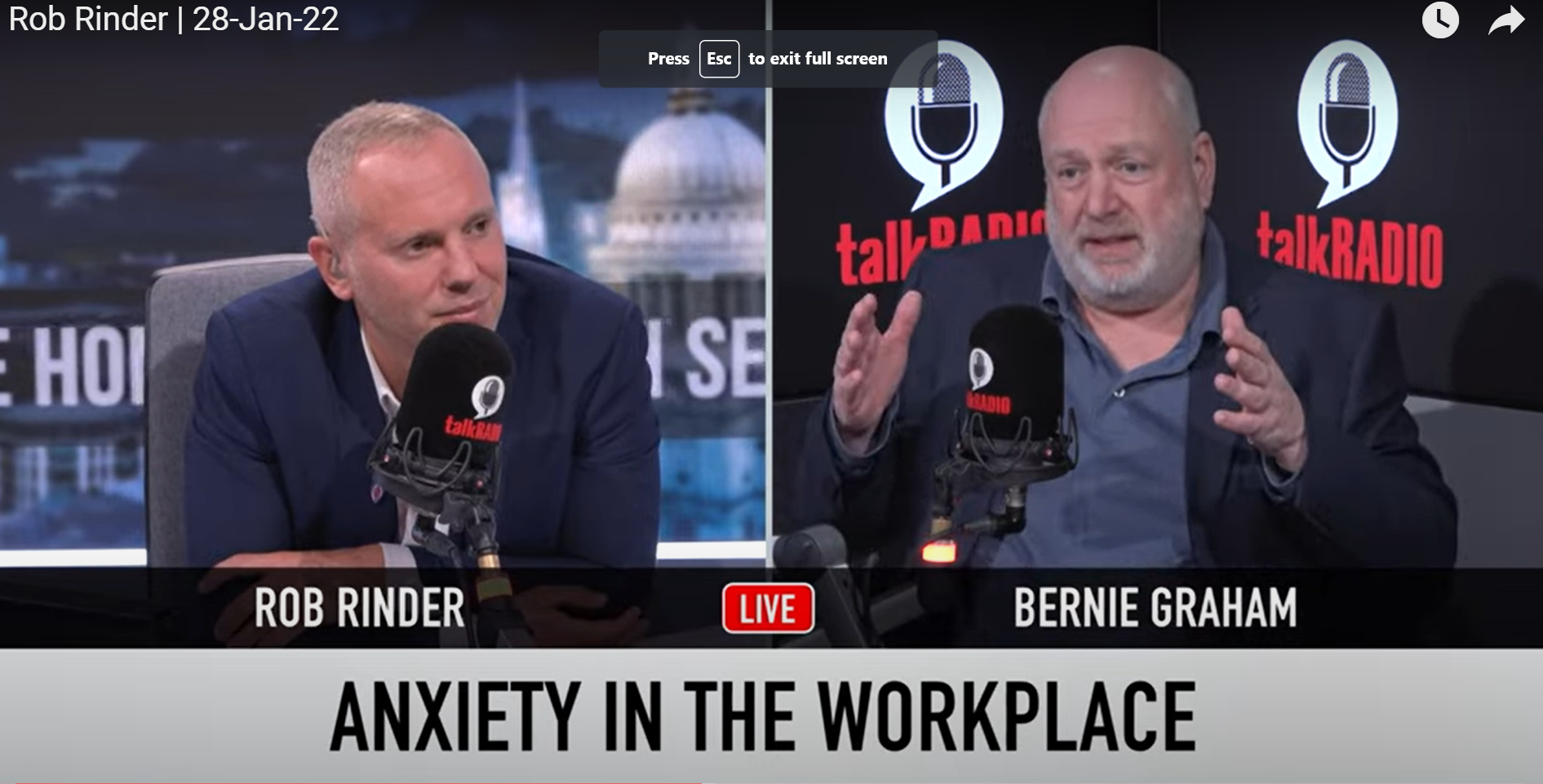 Bernie Graham discusses anxiety on Talk Radio - BuildForce
